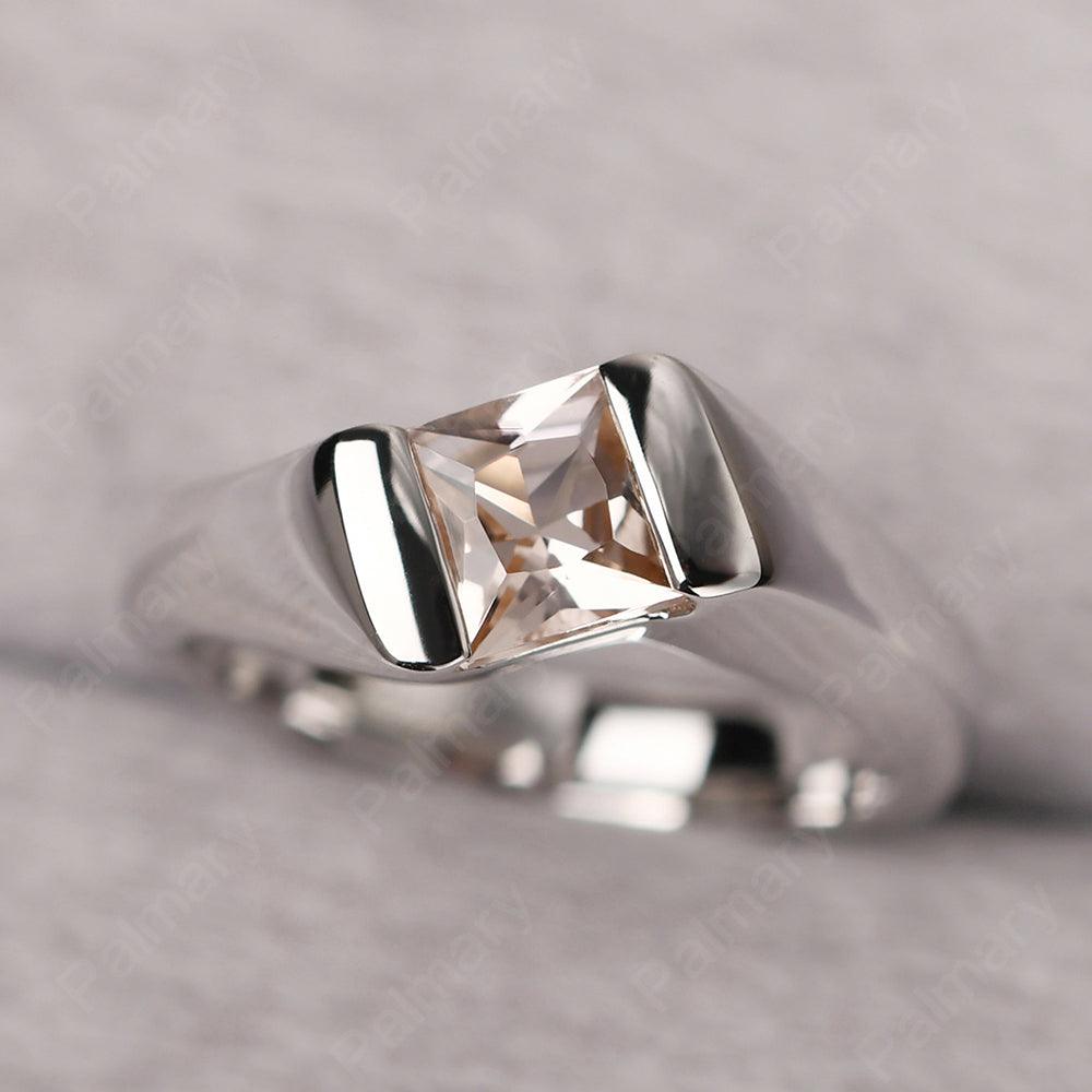 Princess Morganite Ring For Men – Palmary