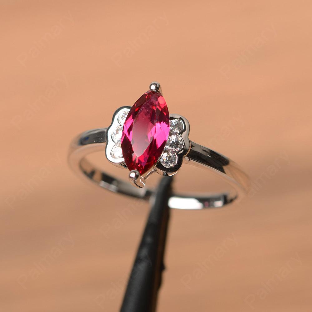 Marquise Cut Ruby Engagement Rings – Palmary